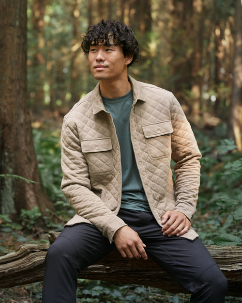 Mens Quilted Colville Shacket | Recycled Materials