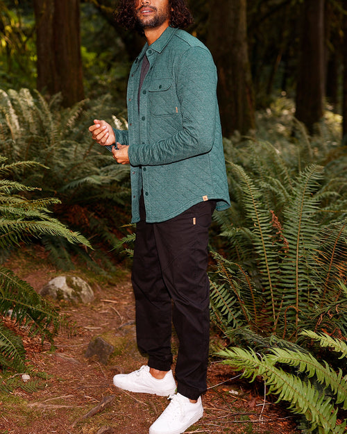 Mens Quilted Colville Shacket | Recycled Materials