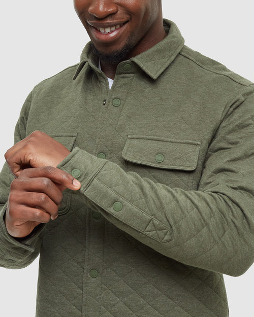 Mens Quilted Colville Shacket | Recycled Materials