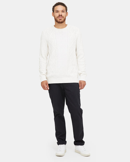 Mens Highline Cable Crew | Organic Cotton