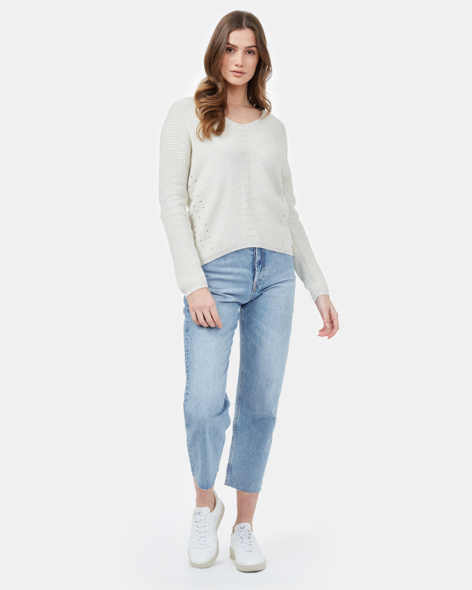 Womens Highline Cotton Light V-Neck Sweater | Organic Cotton